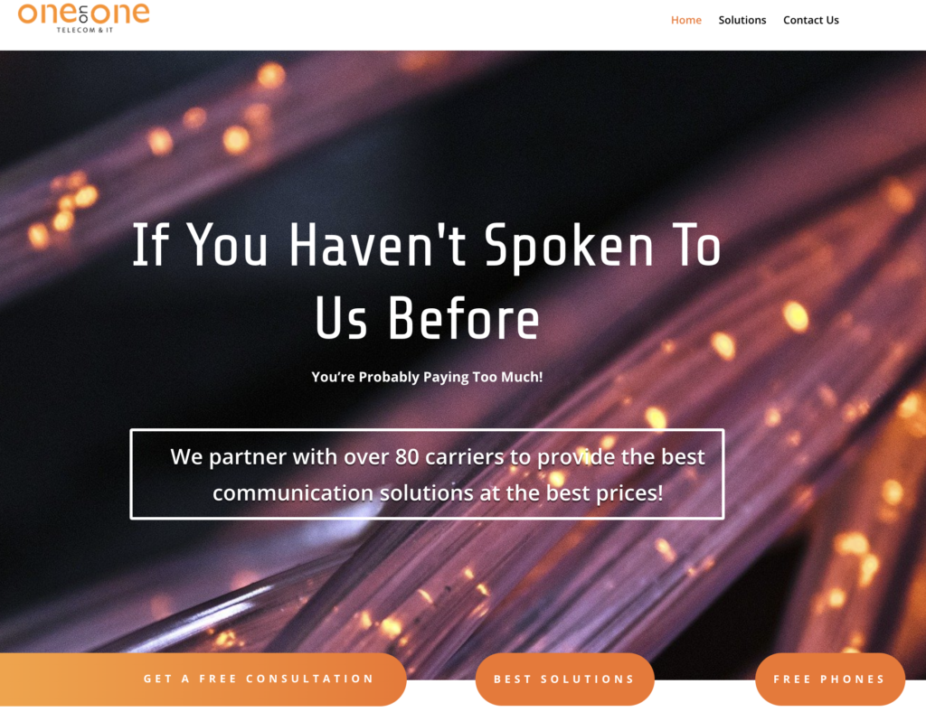 One On One Telecom - iBrain Web Marketing
